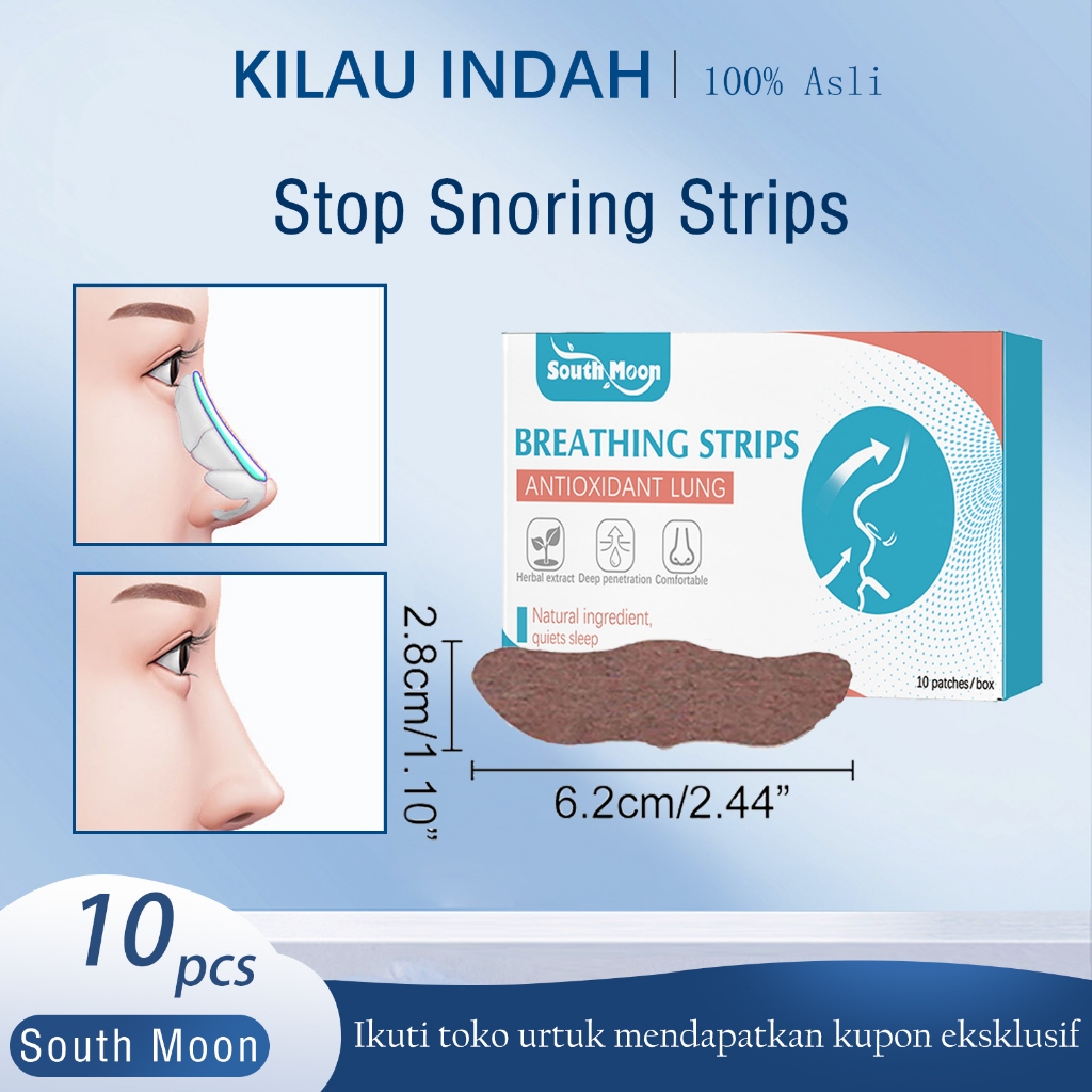Jual South Moon Anti-Snoring Nasal Patch 10 Pcs - Nasal Breathing Patch ...