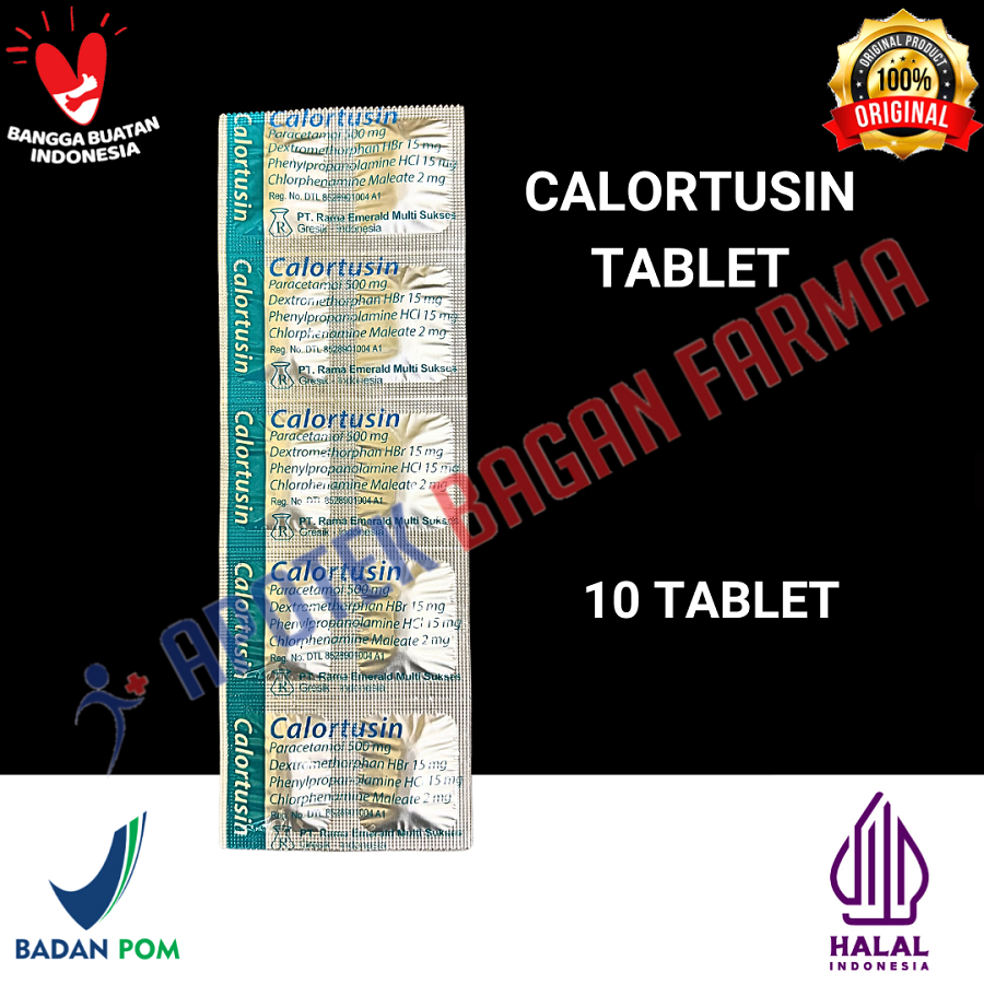 Jual CALORTUSIN TABLET / UNTUK BATUK PILEK DEMAM | Shopee Indonesia