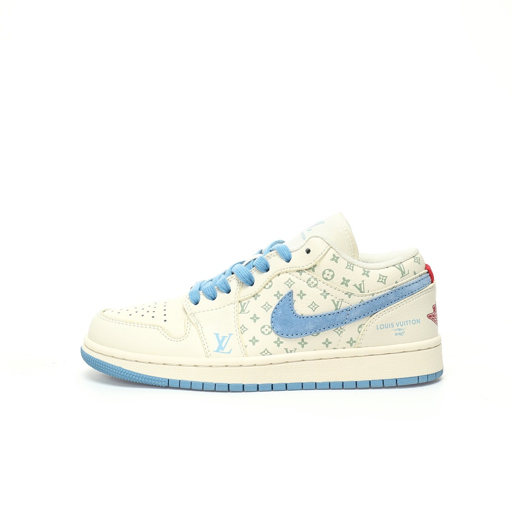 Jual Louis Vuitton x NK Air Jordan 1 Low OG SP"LV Monogram"AJ1 | Shopee ...
