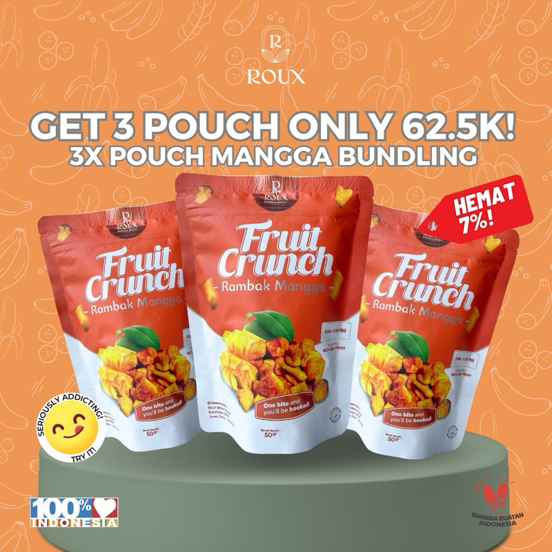 Jual PAKET BUNDLING ROUX FRUIT CRUNCH RAMBAK BUAH MANGGA PREMIUM ENAK ...