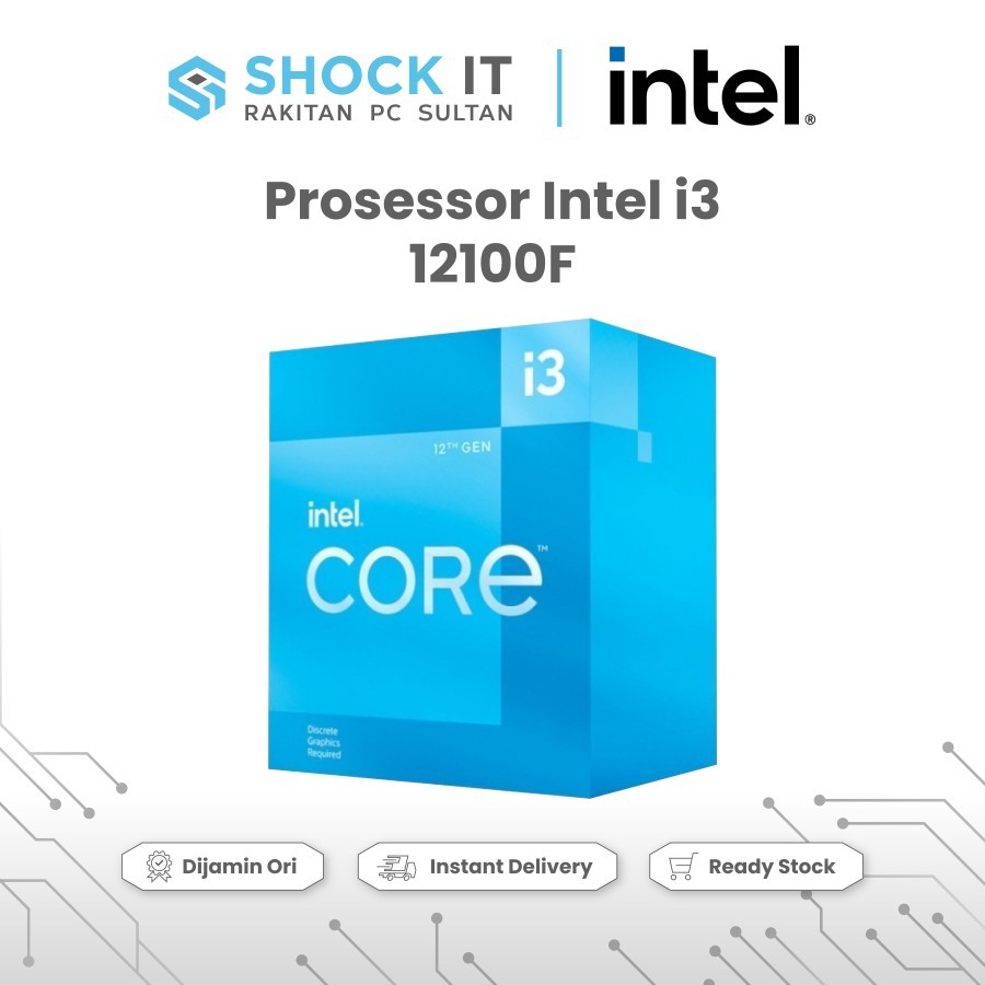 Jual PROCESSOR INTEL CORE I3 12100F 3.30 GHz BOX SOCKET LGA 1700 ...
