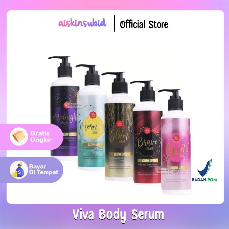 Jual Viva Body Serum Glow Up Perfumed with NIACINAMIDE, Glutathione 230ml | Shopee Indonesia
