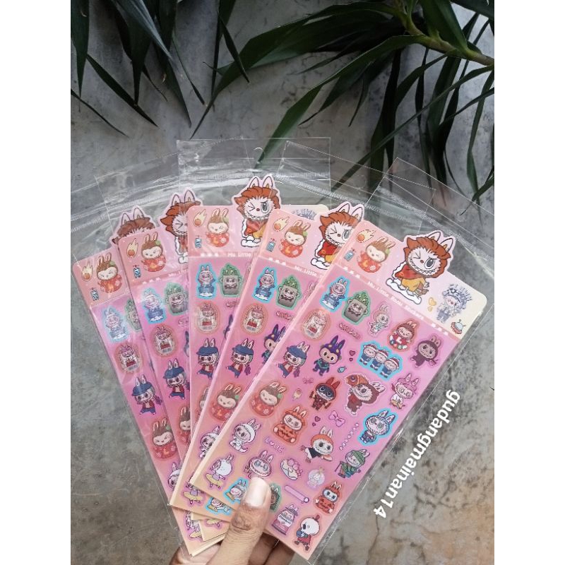 Jual 5Pc/Lembar Sticker Labubu Copybara Hologram | Shopee Indonesia