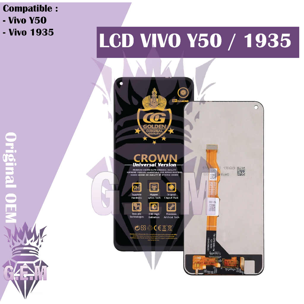 Jual LCD TOUCHSCREEN VIVO Y50 / VIVO 1935 COMPLETE FULLSET ORIGINAL ...