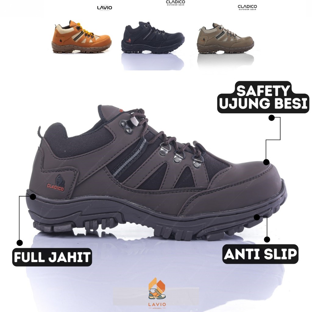 Jual Sepatu Safety Ringan Pria Wanita Kulit Synthetic Premium Original ...