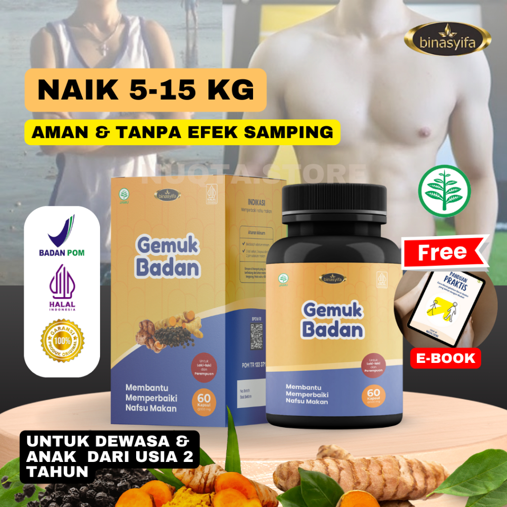 Jual Obat Gemuk Penggemuk Badan BPOM Penambah Berat Badan Dewasa dan ...