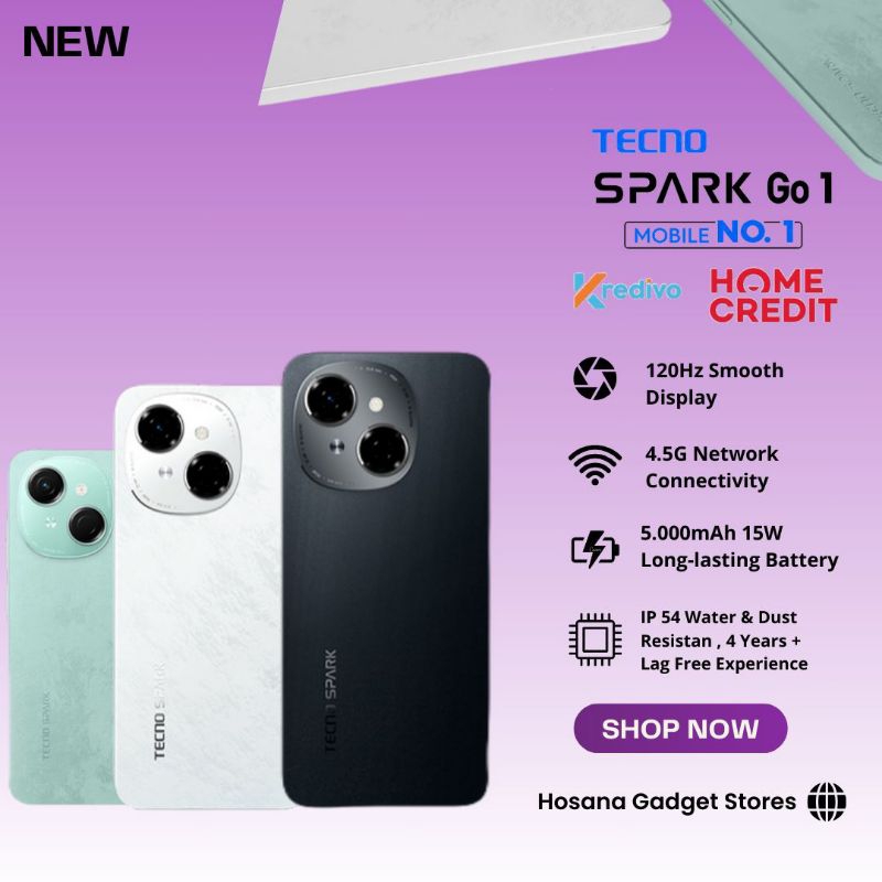 Jual TECNO SPARK GO 1 4/128GB NEW PURWOKERTO GADGET STORE | Shopee Indonesia