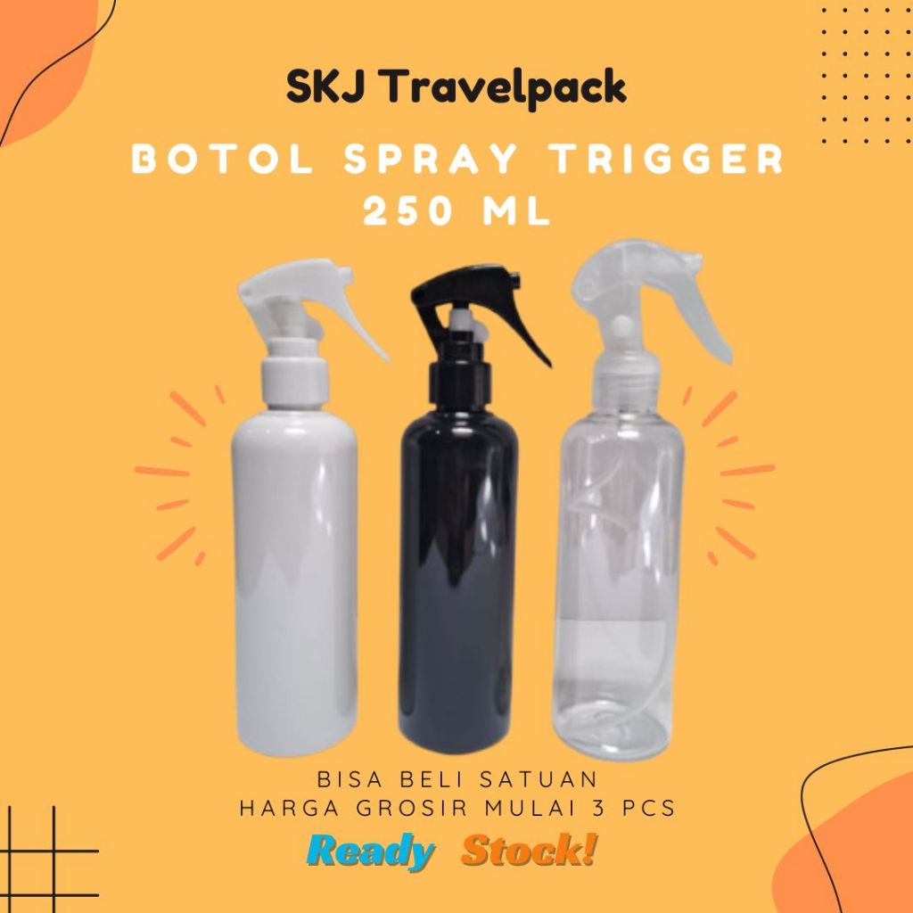 Jual (MIN. 3 PCS) Botol Spray Plastik Bebek Triger Trigger 250 ml - Botol Spray Plastik Bening ...