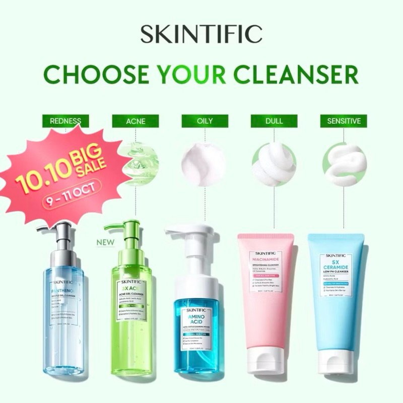 Jual SKINTIFIC - CLEANSER COLLECTION 5X Ceramide Low pH Cleanser 80ml ...