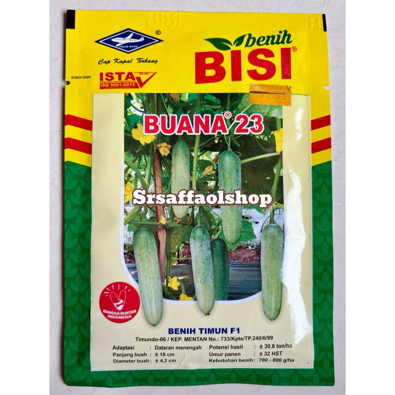 Jual Bibit Benih Timun Hibrida BUANA 23 Isi 20 Gram 100%Original ...