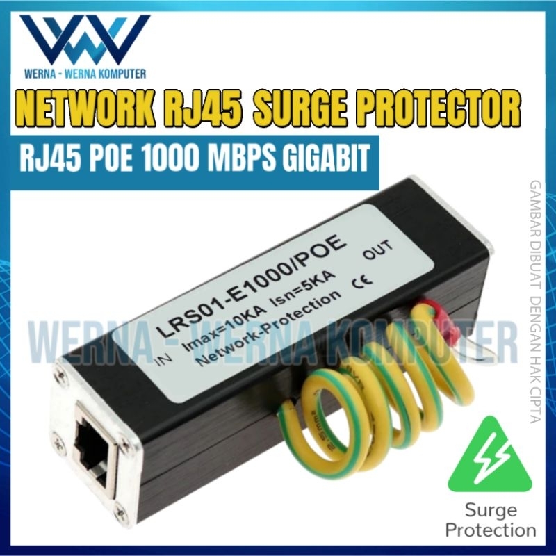 Jual Rj45 Anti Petir Network LAN RJ45 1000mbps gigabit Surge Protection ...