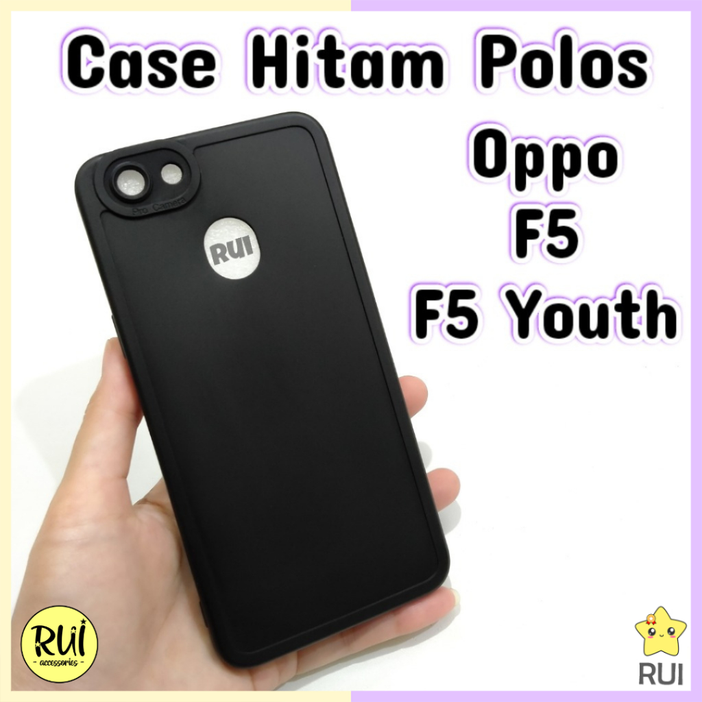 Jual Case Hitam Black Matte Oppo F5 / F5 Youth Softcase Polos Slim ...