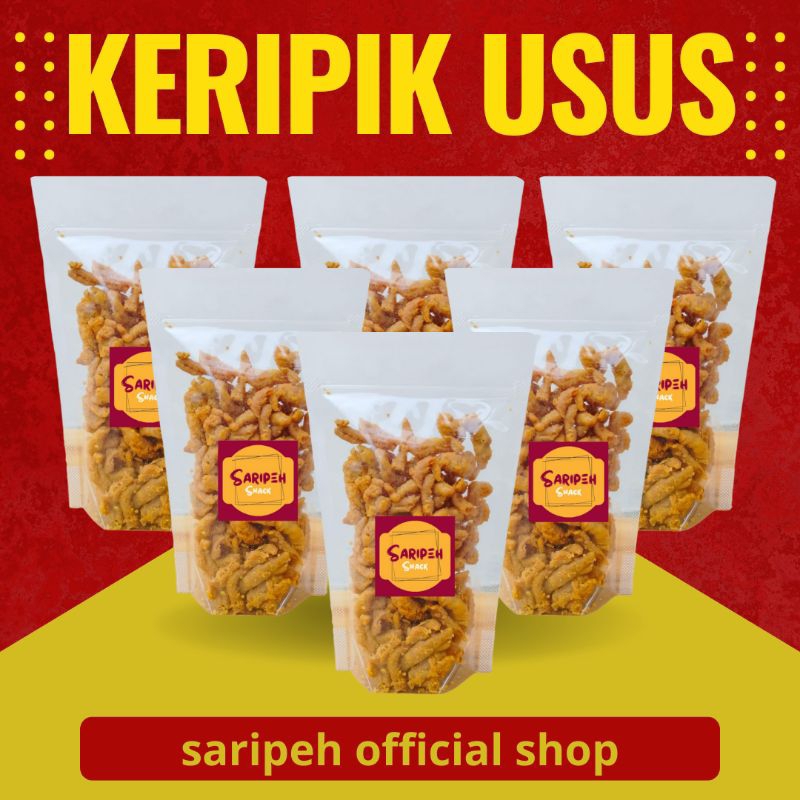 Jual KERIPIK USUS AYAM KRISPY 50 gram Original Pedas Daun Jeruk Kriuk ...