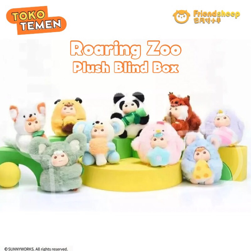 Jual [ TOKO TEMEN ] FULL BOX isi 8 Roaring Zoo Plush Blind Box ...