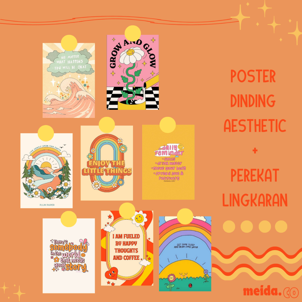 Jual Poster Dinding Kamar Aesthetic Wallpaper Wall Decor Postcard A6 A5 ...