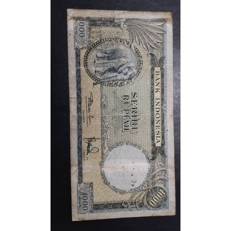 Jual UANG KUNO 1000 RUPIAH SERI HEWAN GAJAH TAHUN 1957 LANGKA | Shopee ...
