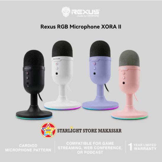 Jual Rexus Rgb Microphone XORA II | Shopee Indonesia