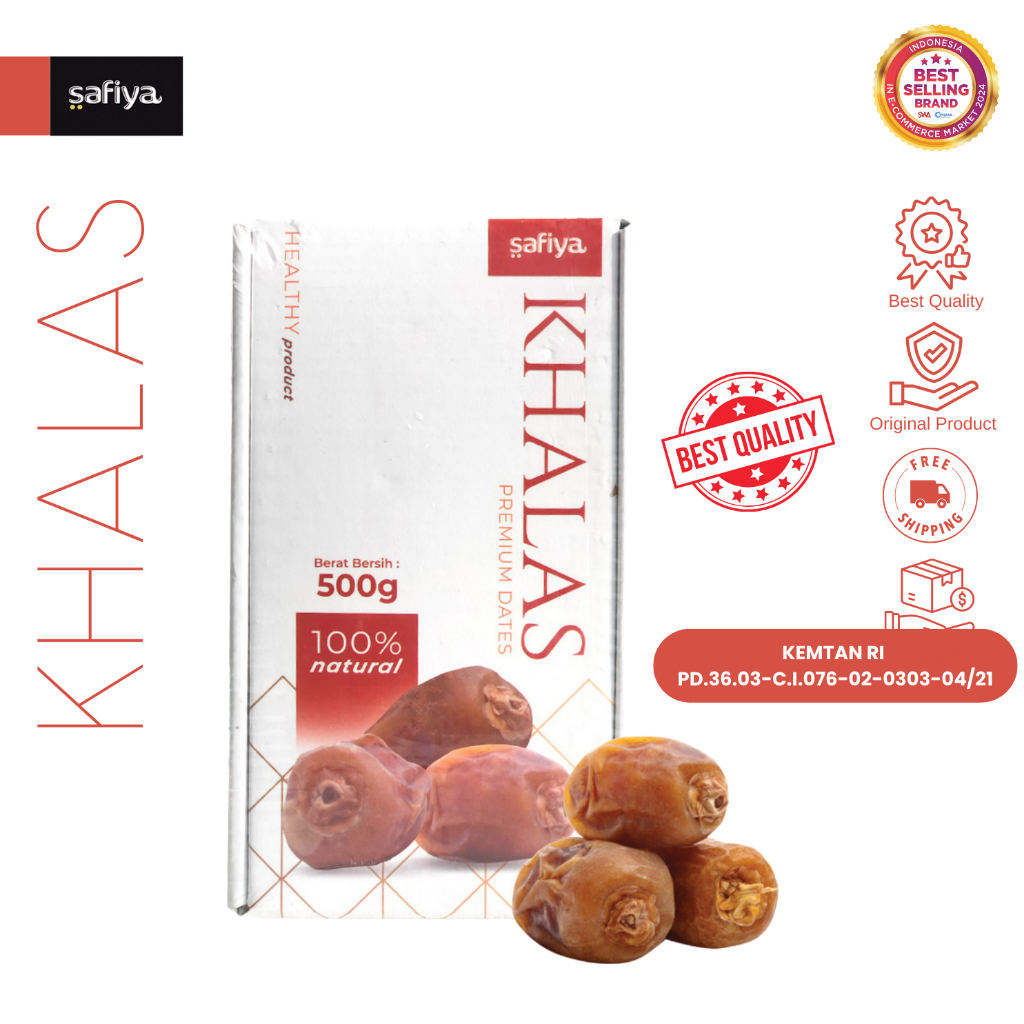 Jual Safiya Kurma Khalas Saad 500 Gram Kholas Dates Premium | Shopee ...