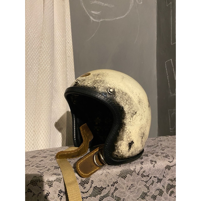 Jual Helm slimhead white vintage | Shopee Indonesia