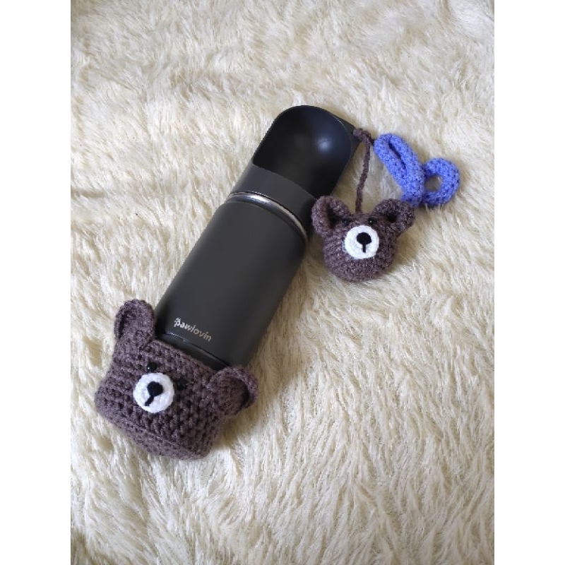 Jual Cover botol minum anjing/kucing + keychain(squeaky toy + inisial ...