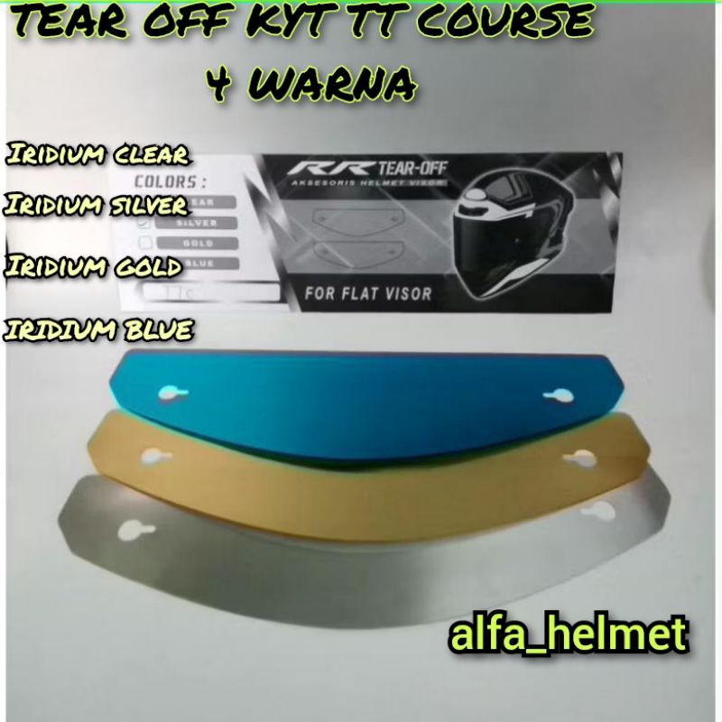 Jual TEAR OFF KYT TTC / TEAR OFF TT COURSE / TAER OFF PELAPIS HELM TTC ...