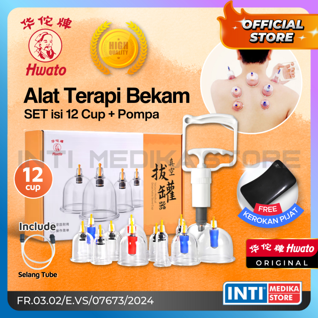 Jual HWATO - Alat Terapi Bekam | Vacuum Cupping Set Kop Angin | Shopee Indonesia