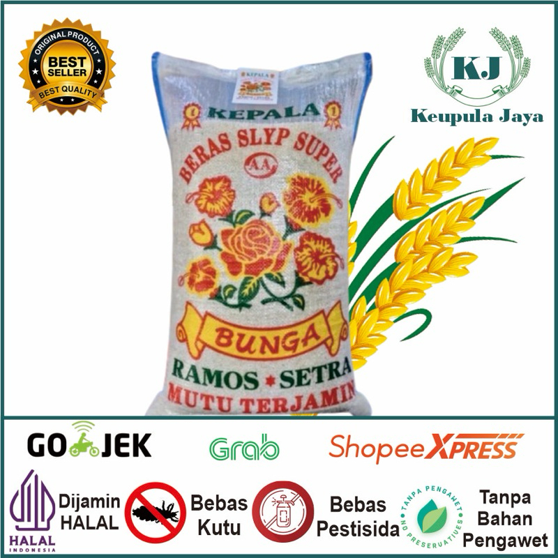 Jual BERAS CAP BUNGA SETRA 5kg 10kg 20kg | Shopee Indonesia