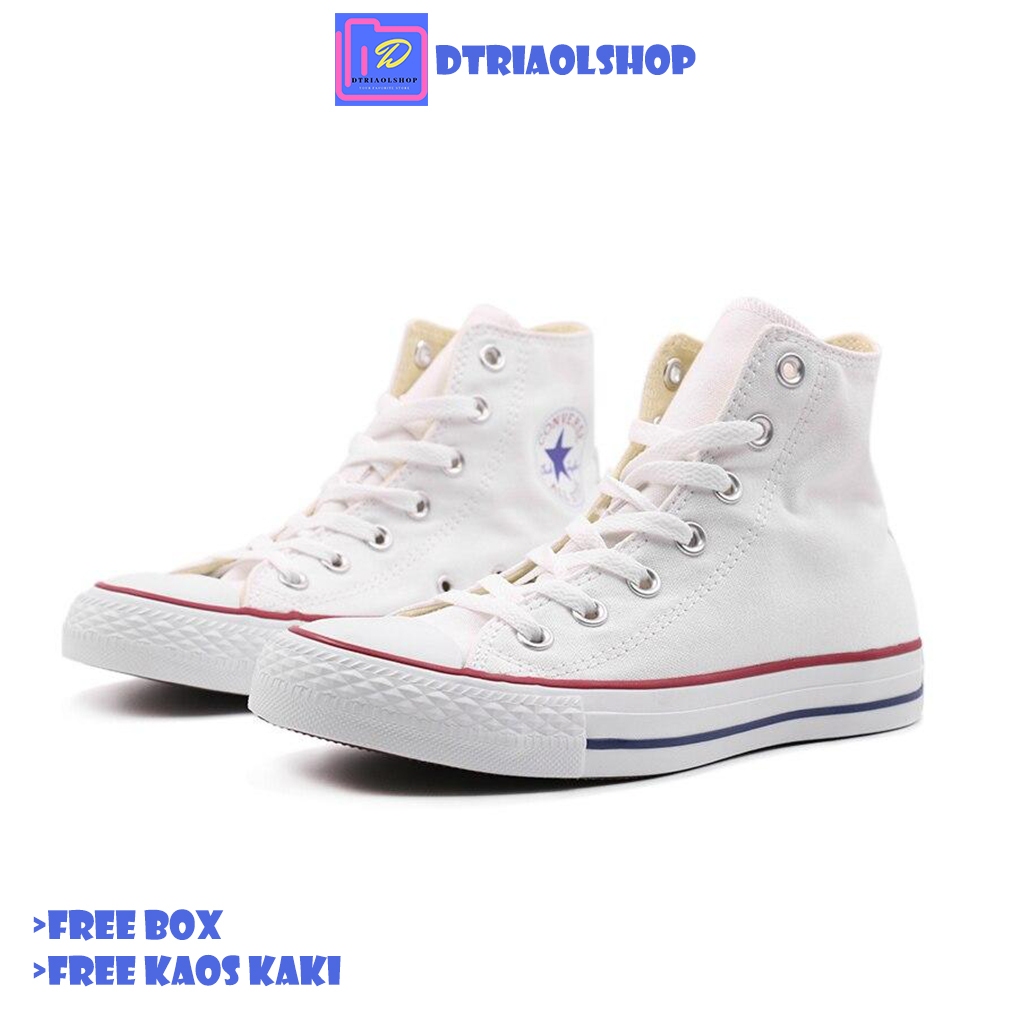 Jual Sepatu Converse All Star HIGH TOP Putih Tinggi Sneakers Casual ...
