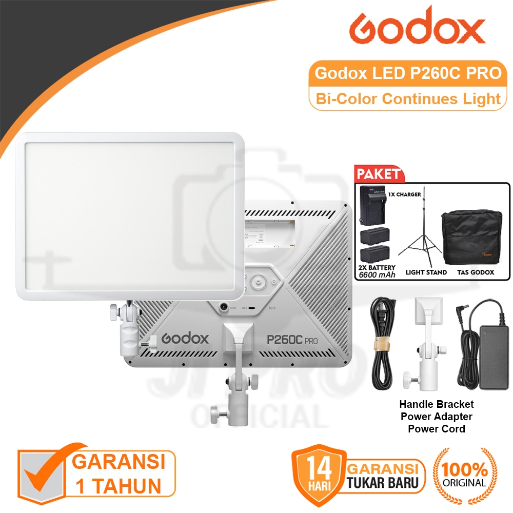 Jual Godox LED P260C PRO Bi-Color LED Continues Light Panel Lampu ...