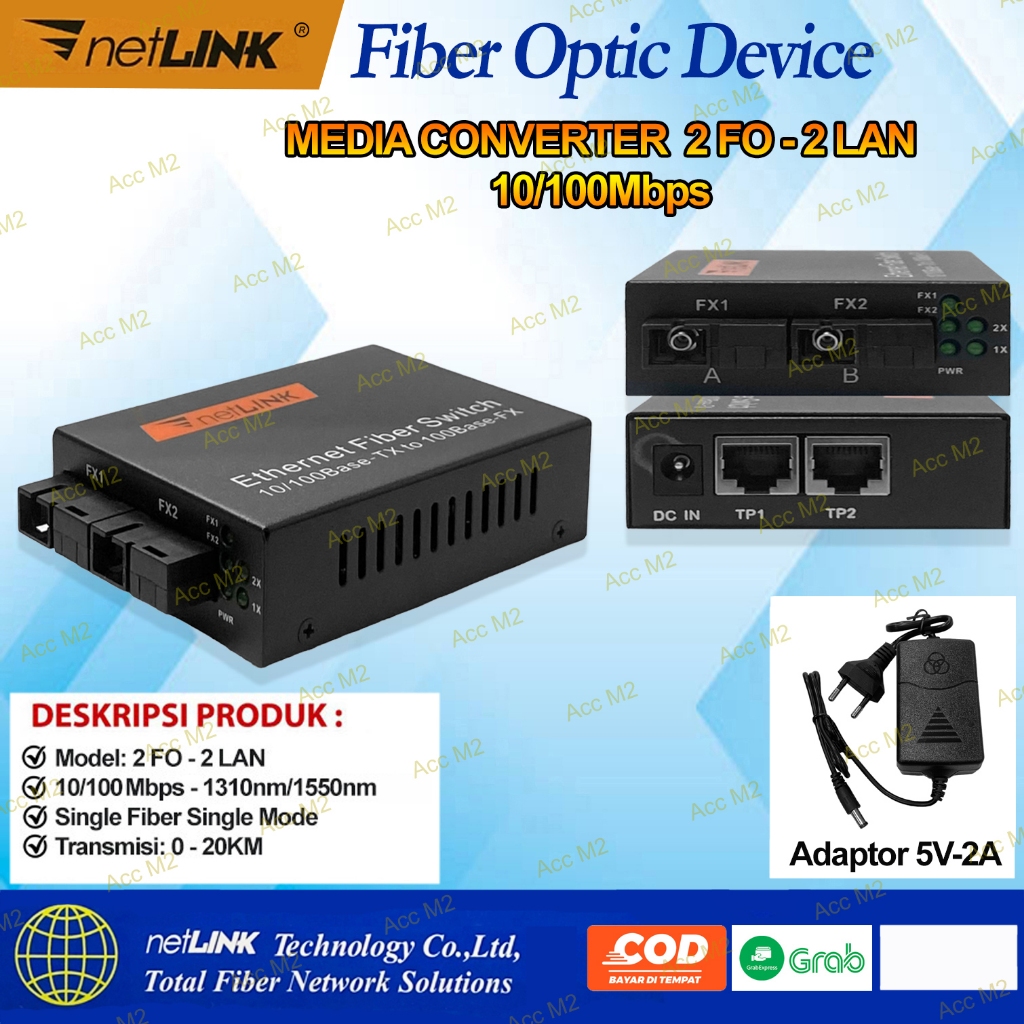 Jual Media Converter Fiber Optic NETLINK 2 FO 2 LAN, 2 FO 4 LAN, 2 FO 6 LAN, 3 FO 3 LAN, 4 FO 4 ...