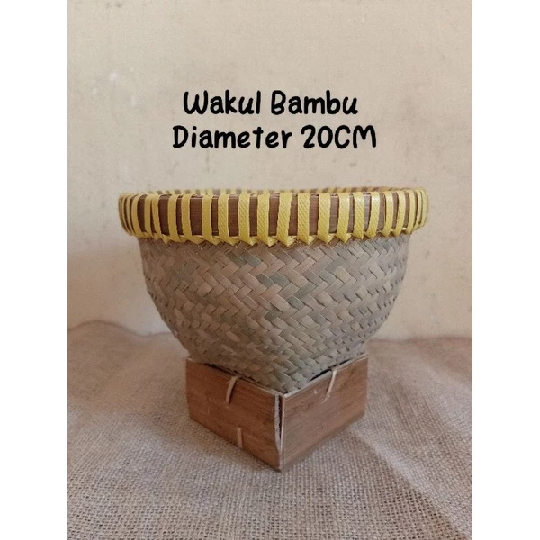 Jual ( 1 Pcs ) Wakul Bambu Wakul Nasi Tanpa Tutup Keranjang Tradisional ...