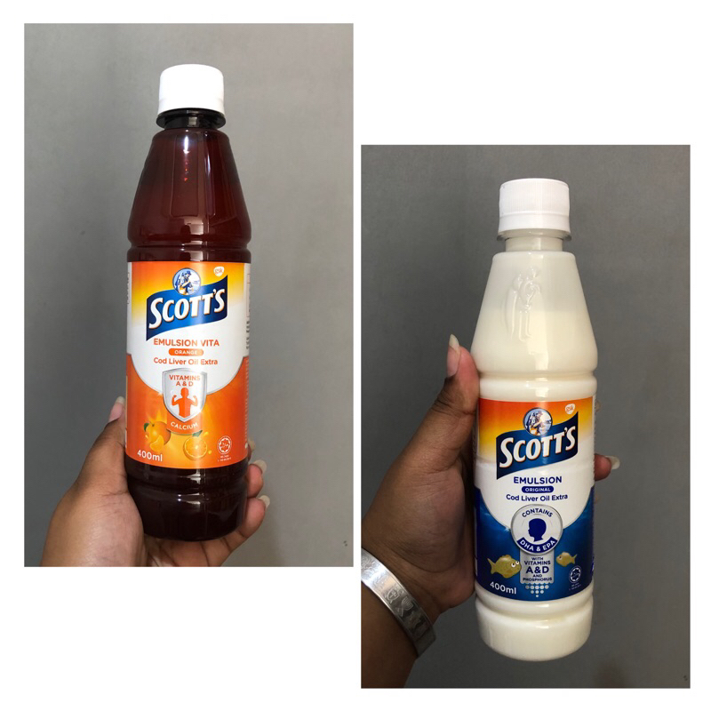 Jual SCOTT’S EMULSION ORIGINAL ORANGE COD LIVER OIL BETTER DHA 400ml ...