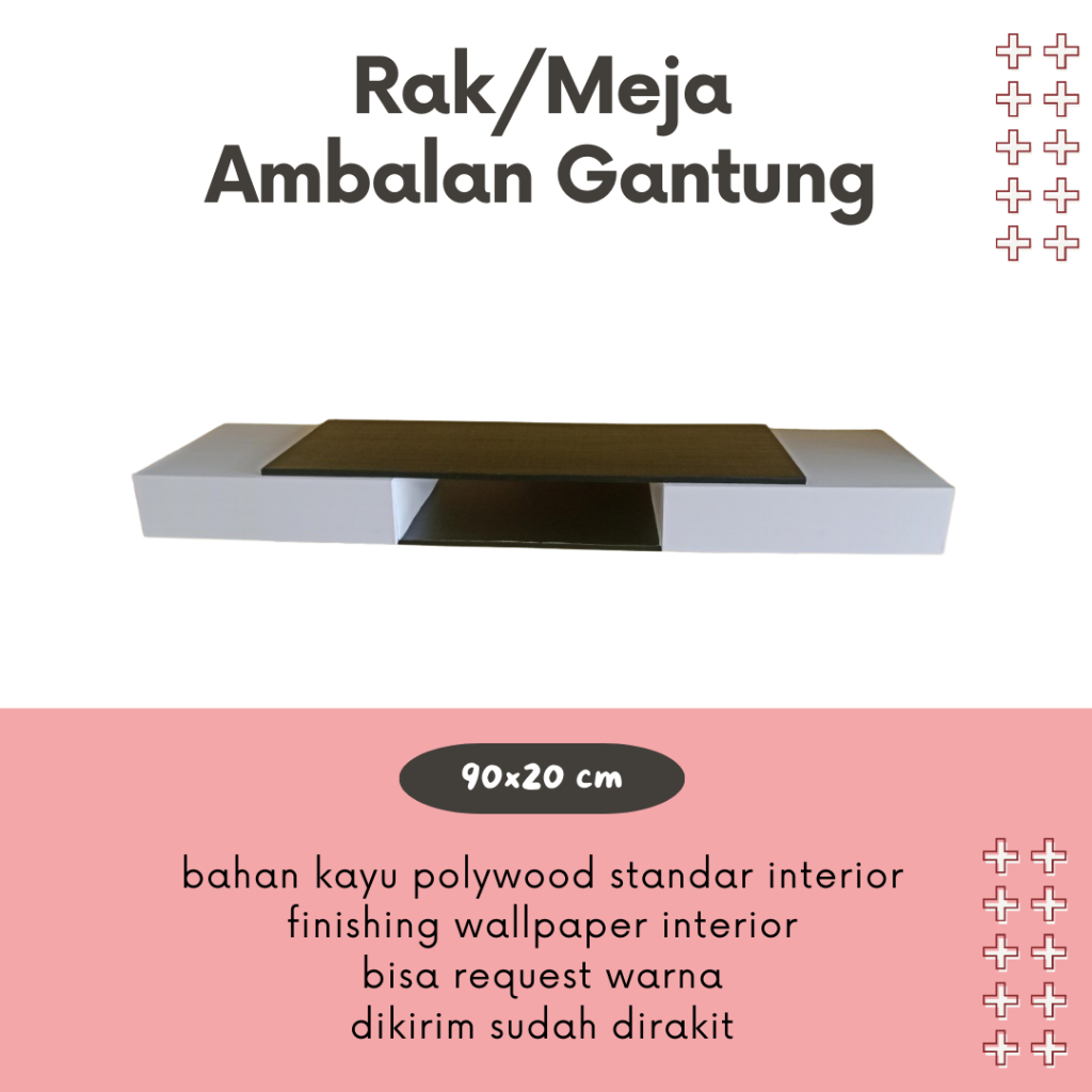 Jual Rak Meja Ambalan Gantung Dinding Ukuran 90x20x7,5cm | Shopee Indonesia