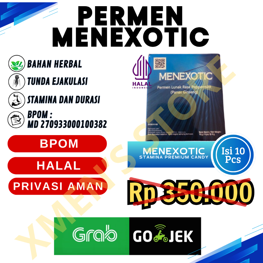 Jual Permen Stamina MenExotic Isi 10 pcs. Candy strong kuat tahan lama ...