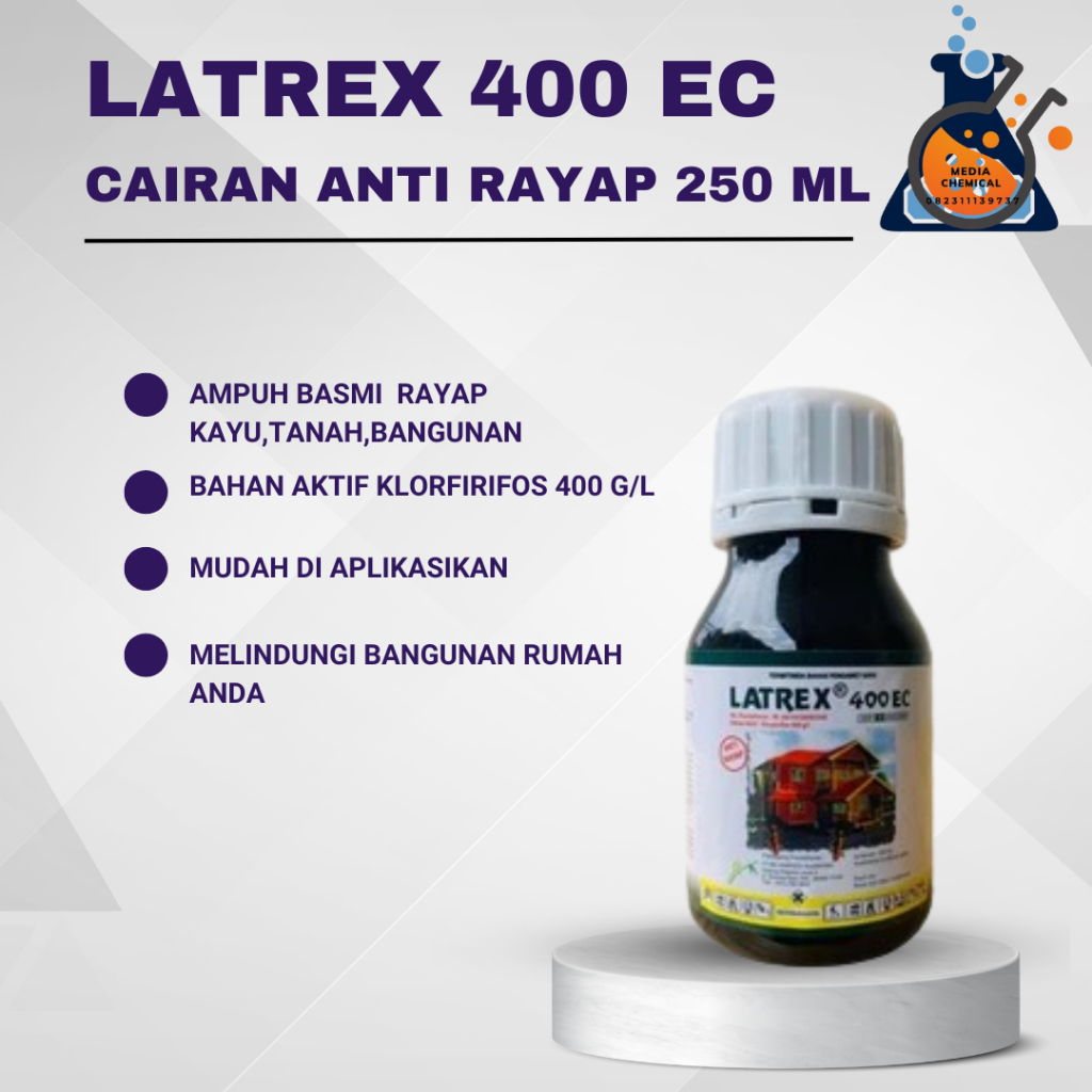 Jual Latrex 400 EC - Anti Rayap - Kayu - Rumah dan Bangunan - 250 ML ...