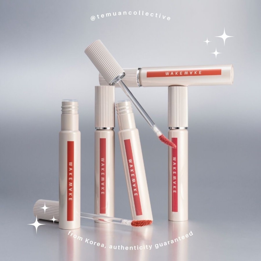 Jual WakeMake Water Blurring Fixing Tint / Wake Make Sparkling Lip Pot ...