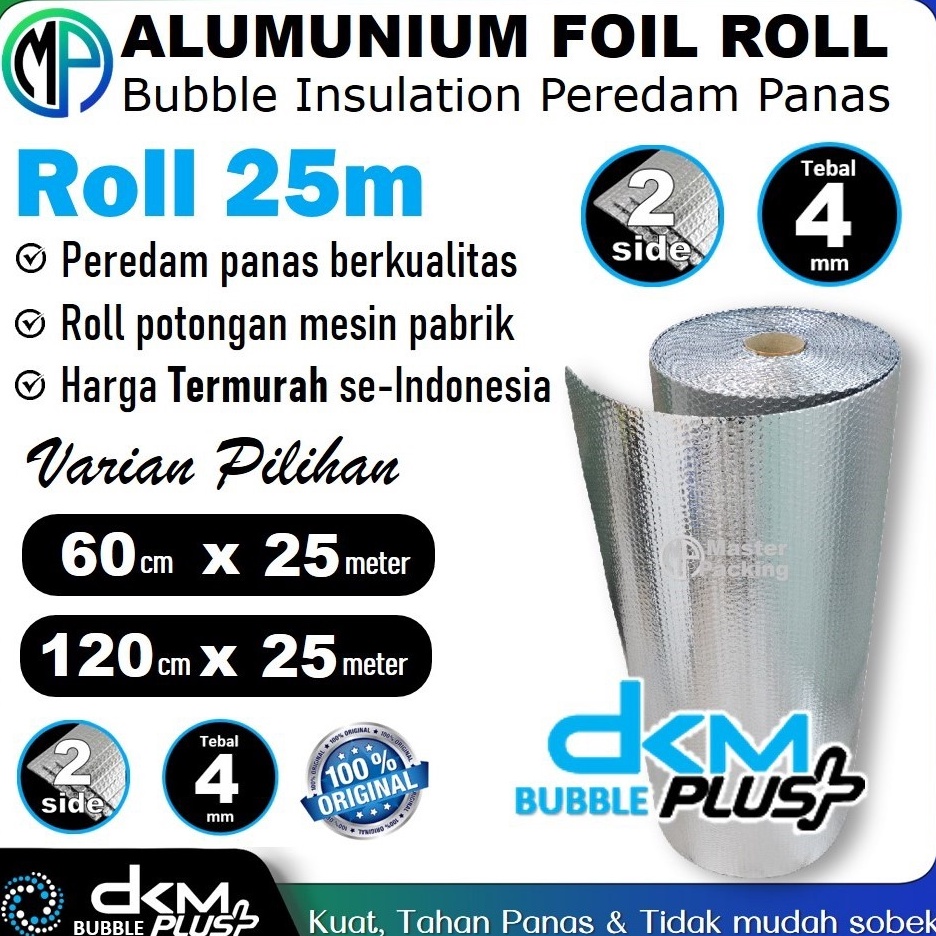 Jual Peredam Panas Atap DKM Bubble Alumunium Roll 6 12cm x 25meter Foam ...