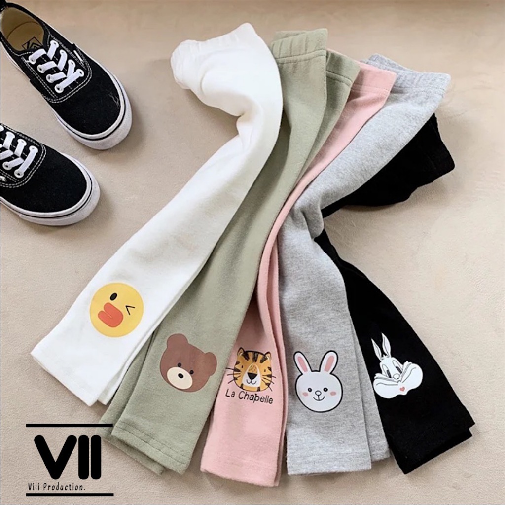 Jual Paket Hemat 5 PCS Legging Anak Bahan Katun Rib Spandek Motif Mix ...
