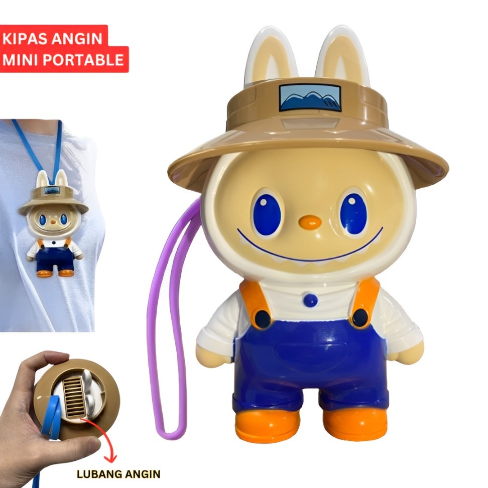 Jual KIPAS ANGIN MINI PORTABLE LABUBU / KIPAS LABUBU / KIPAS MINI ...