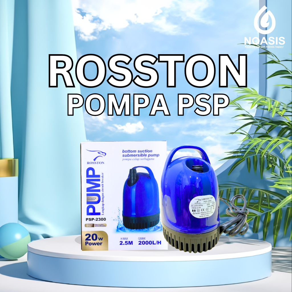 Jual ROSSTON Pompa Air Celup Aquarium 20 W 2000 L/h Psp 2300 Z Psp ...