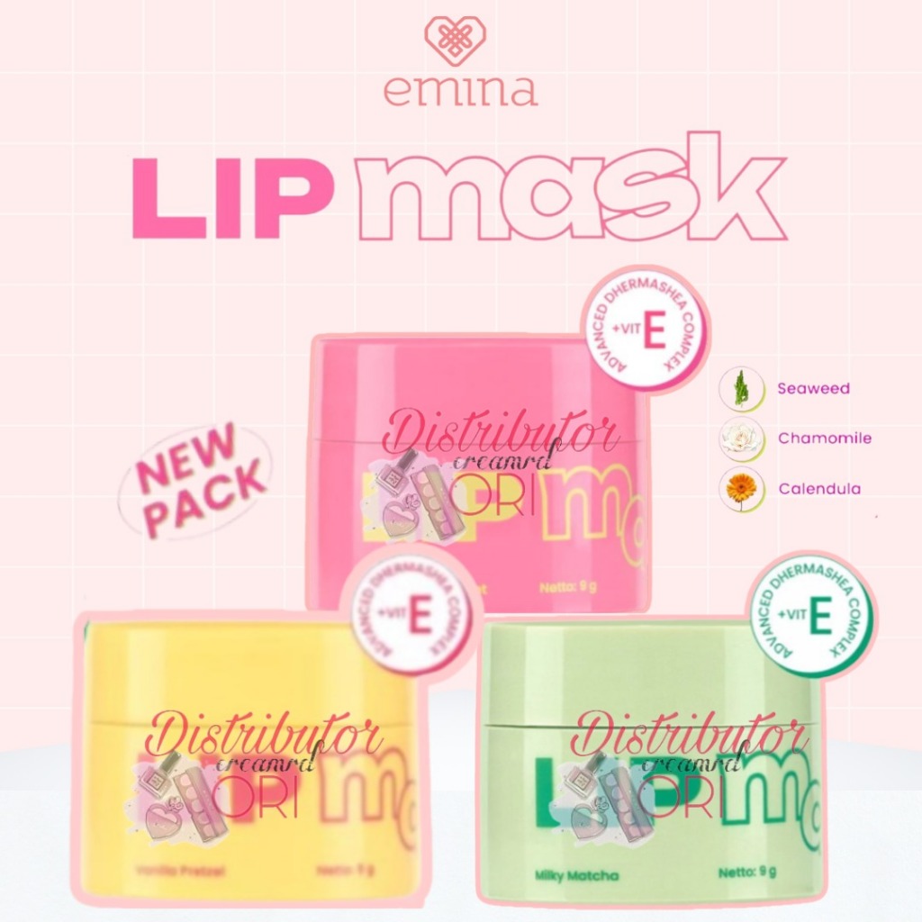Jual EMINA Lip Mask 9g / masker bibir emina 9gr | matcha | vanilla ...