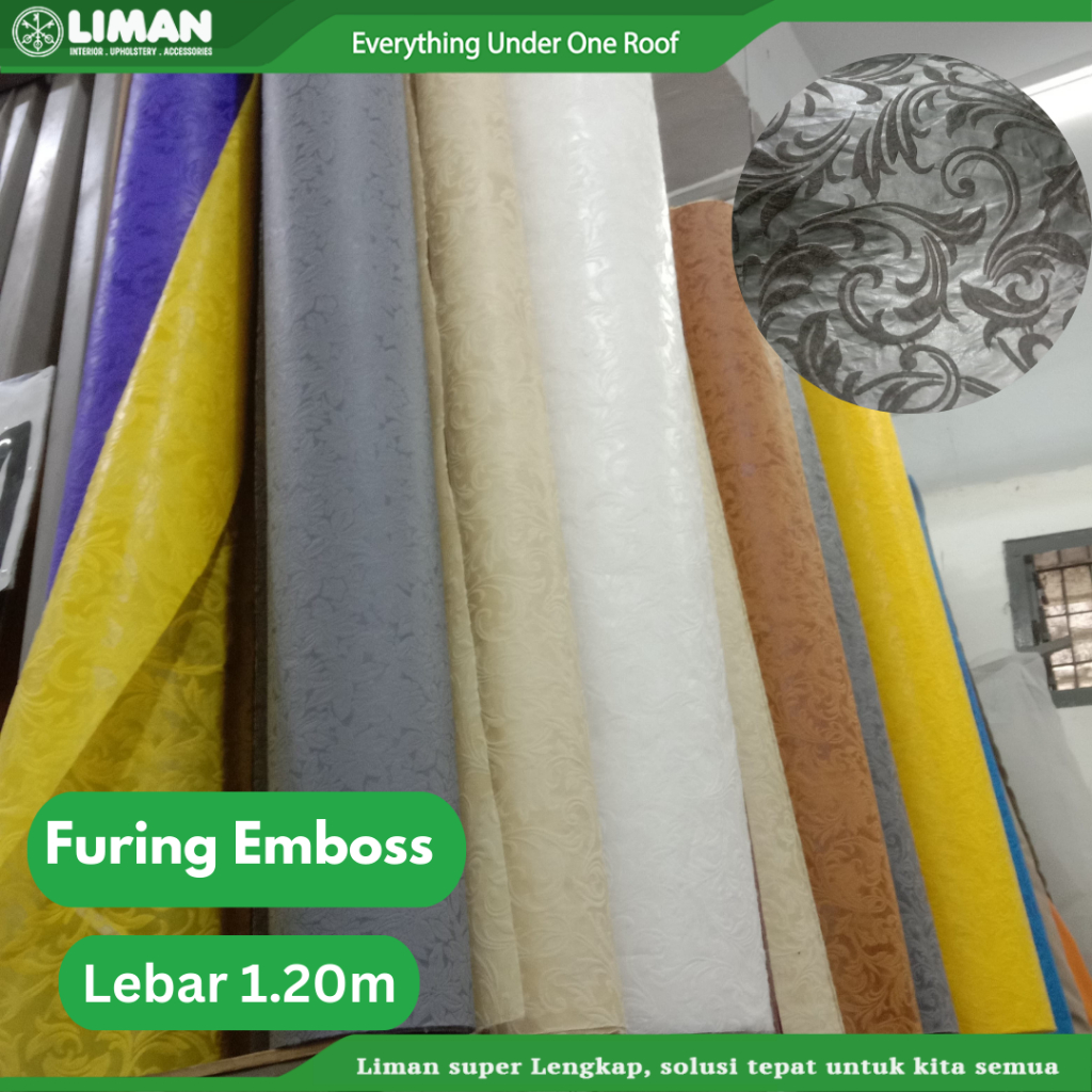 Jual Kain Furing Emboss Lebar 1.20m/ Spunbond Emboss / Wallpaper ...
