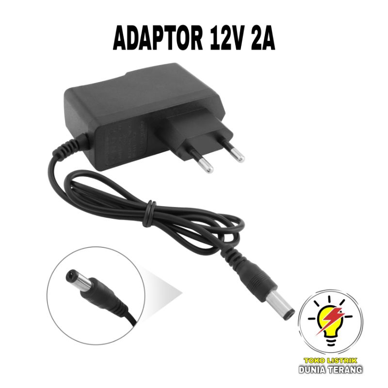 Jual ADAPTOR DC 12V 2A MURNI TRAFO POWER SUPPLY UNTUK LAMPU STRIP ALL CCTV VR HDD | Shopee Indonesia