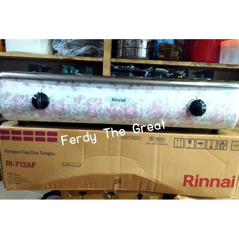 Jual Kompor gas Rinnai RI 712 AF Motif bunga motip bunga jumbo cantik ...