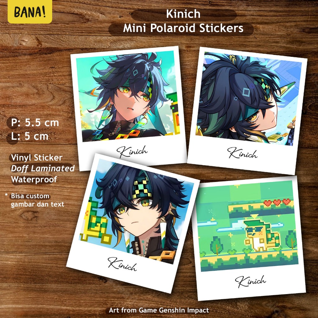 Jual Mini Polaroid Stiker KINICH Genshin Impact Premium Anime Sticker ...