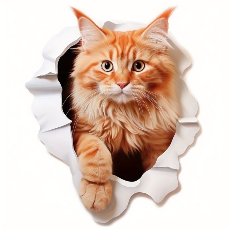 Jual stiker kucing lucu size 20x30 cm print cut | Shopee Indonesia