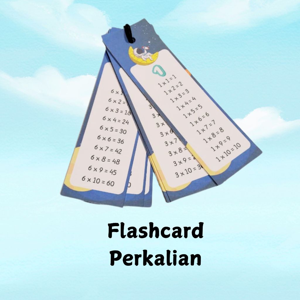 Jual Flash Card Kartu Tabel Matematika Perkalian 1 sampai 10 Alat Bantu ...