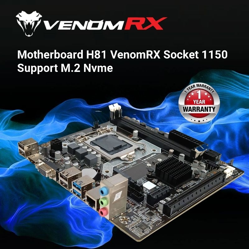 Jual Motherboard H81 Venom RX Socket 1150 Support M.2 Nvme Garansi 1 ...