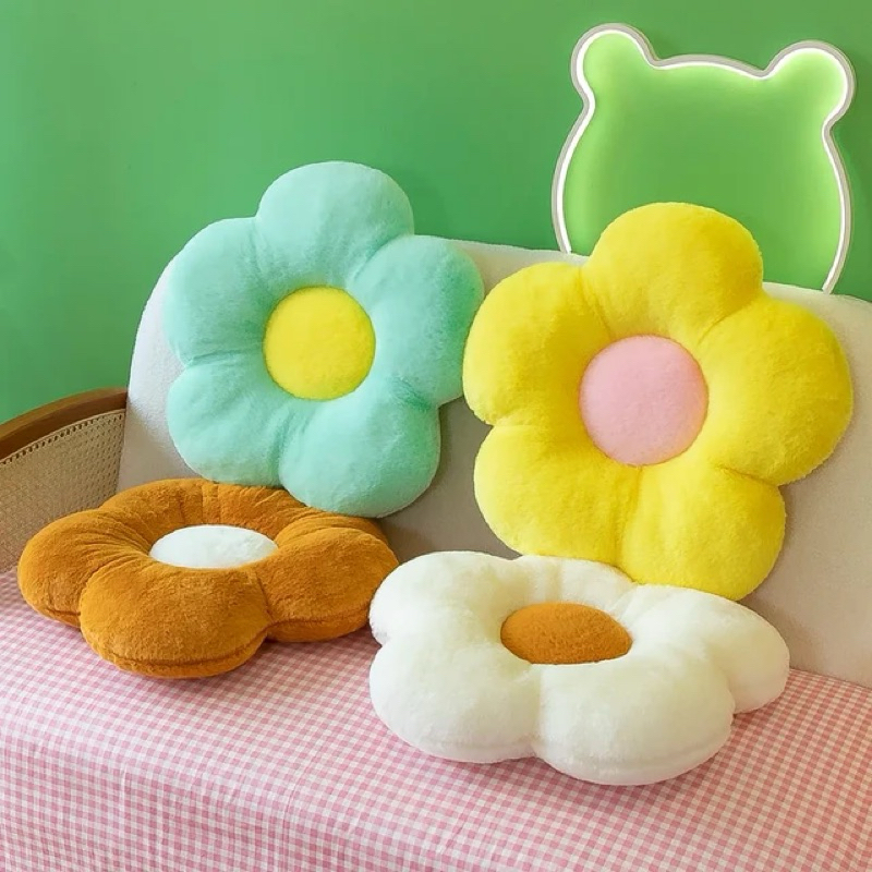 Jual Bantal Bulu Sofa Bunga / bantal bunga bulu 40 cm / bantal estetik ...
