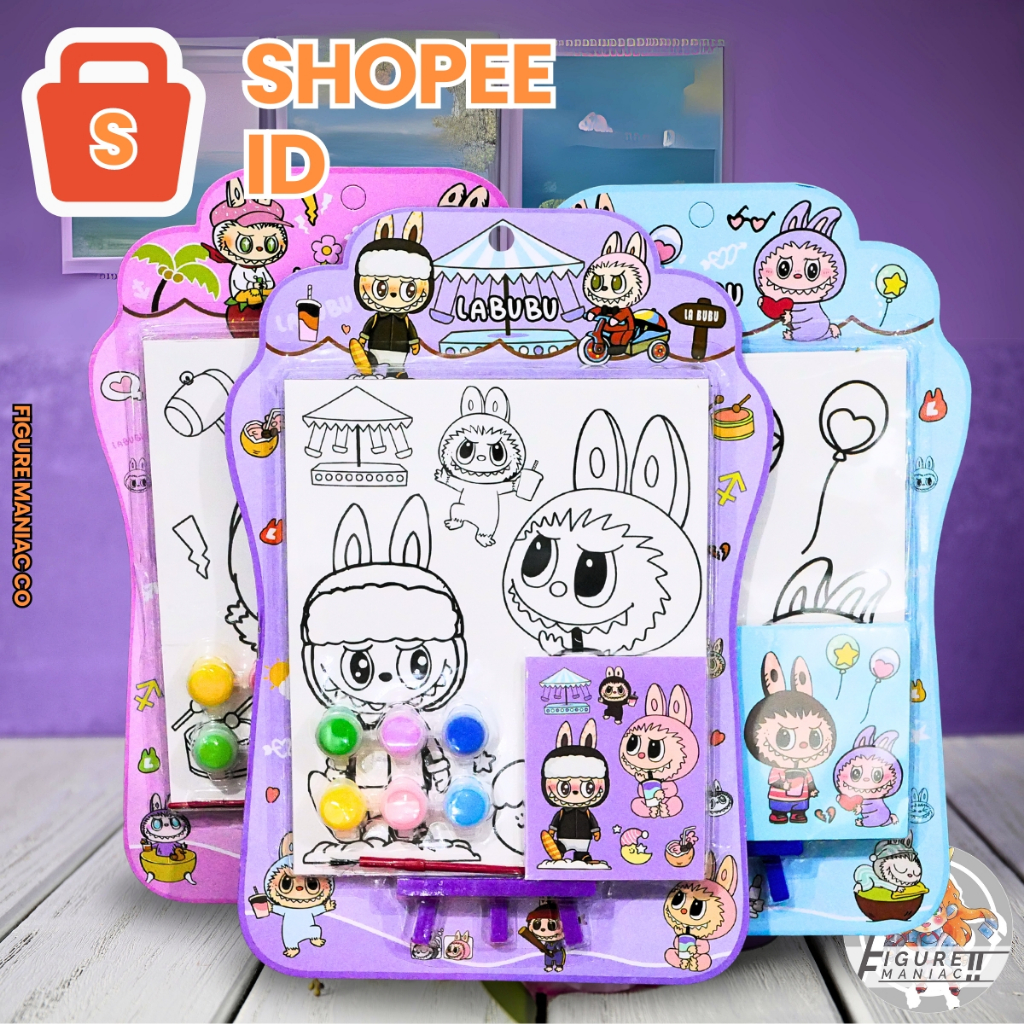 Jual [FM] - Labubu Sanrio Big Painting Set / Paket Cat Lukis + Stand ...